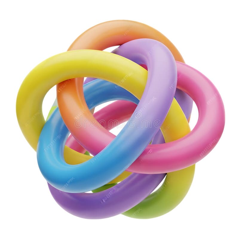 Knot Torus Primary Colors Stock Illustrations – 4 Knot Torus Primary ...