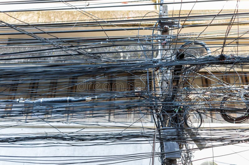 Intertwined Electric Wires in Front of Buildings Which is the First ...