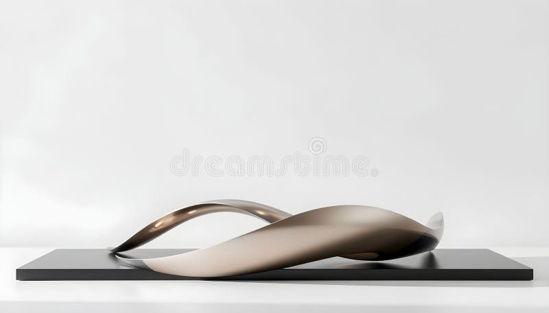 The Intertwined Flow: a Modern Bronze Sculpture Stock Illustration ...