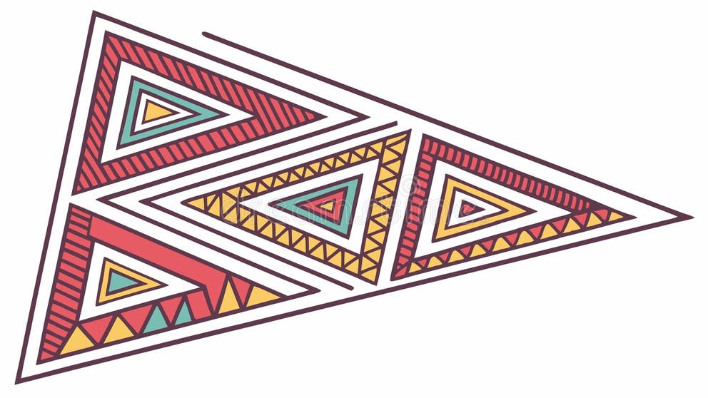 Intertwined Geometric Triangles. Complex Pattern Design, Vector Design ...