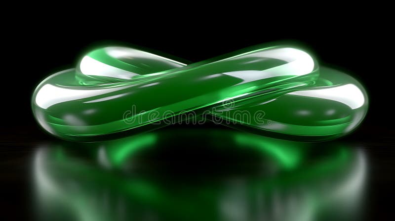 Intertwined Green Glass Forms Create Abstract Design Stock Illustration ...