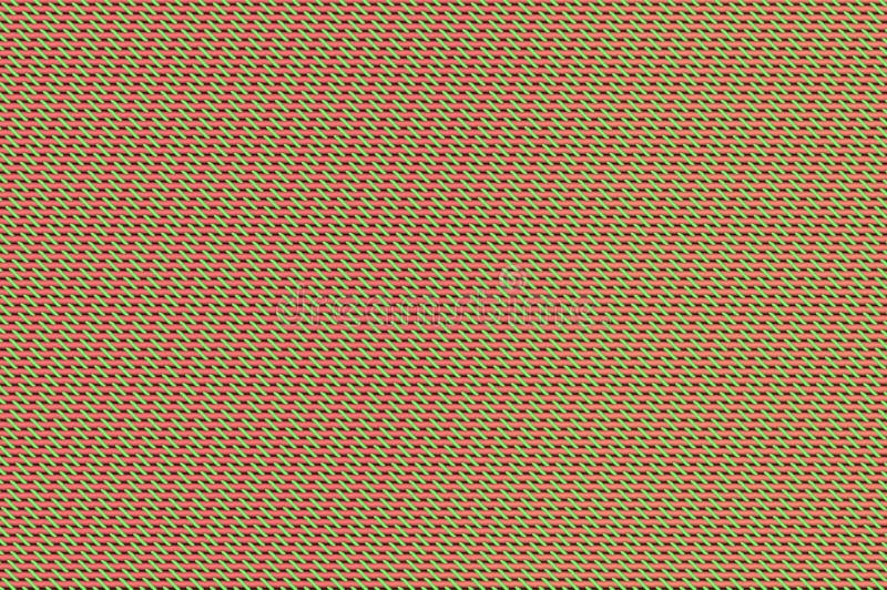 Intertwined Grid - Tomato and Spring Green Weave. Stock Illustration ...