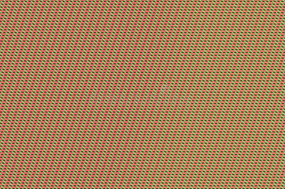 Intertwined Grid - Tomato and Spring Green Weave. Stock Illustration ...