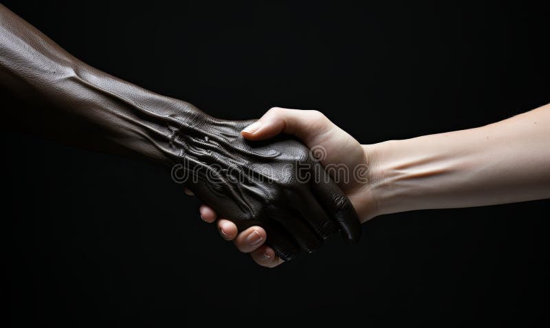Intertwined Hands Symbolize Unity Stock Photo - Image of gesture ...