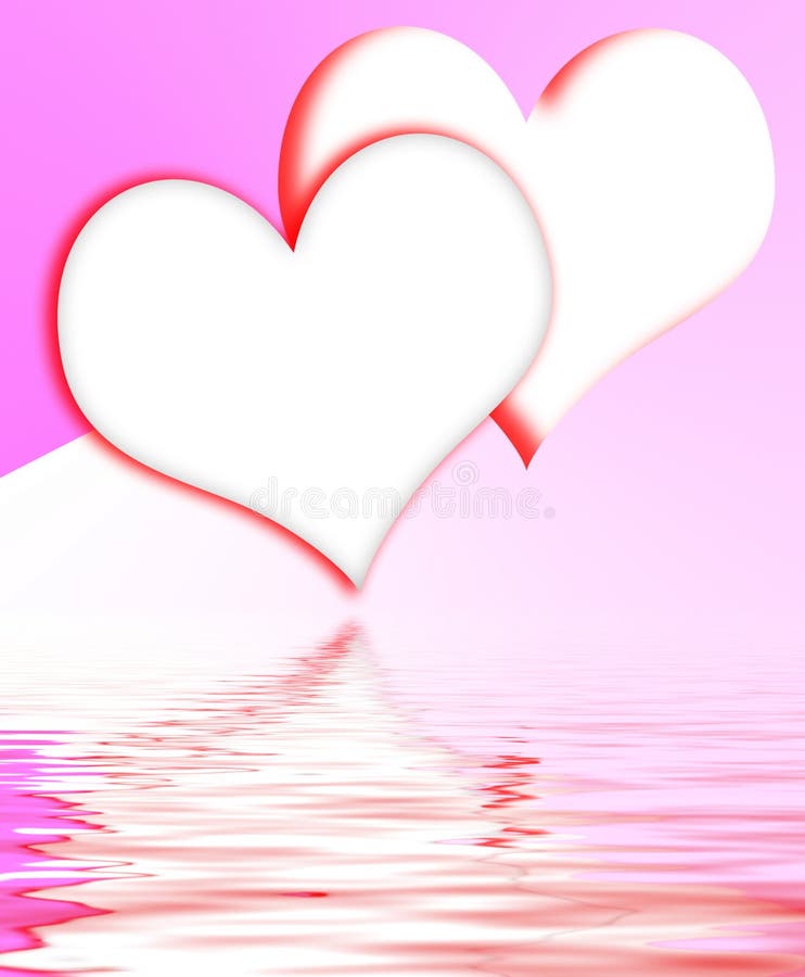 Intertwined Hearts Displays Romantic Couple and Marriage Stock ...