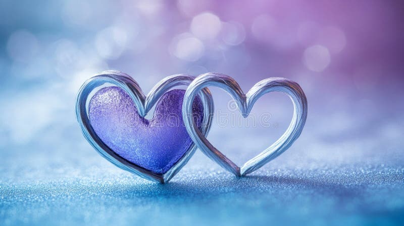 Intertwined Hearts Sparkling with Love and Romance Stock Illustration ...