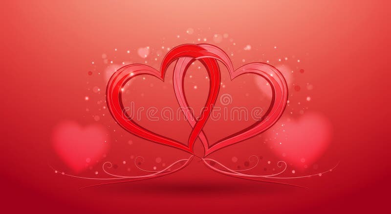 Intertwined Hearts Valentines Day Love Symbol Romantic Valentines Day ...