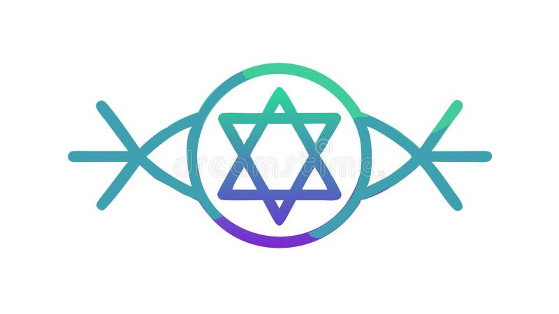 Intertwined Hexagram Symbol for Unity and Balance, Vector Design ...