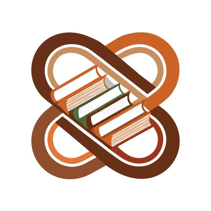 Intertwined Infinity Book Symbol: Educational Logo, Knowledge, and ...