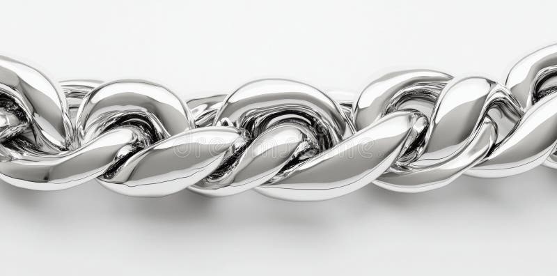 Intertwined Metal Chain Links Demonstrate Strength and Durability in ...