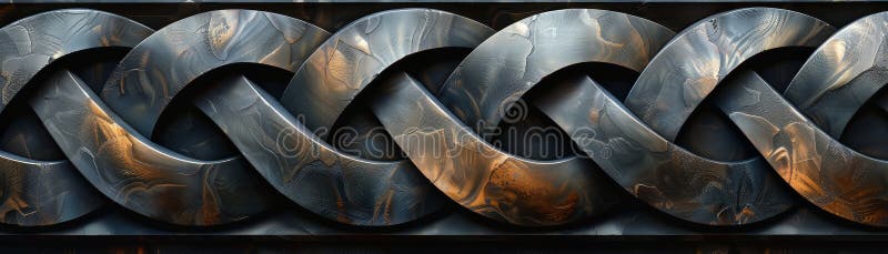 Intertwined Metal Pattern with Rustic Texture Stock Illustration ...