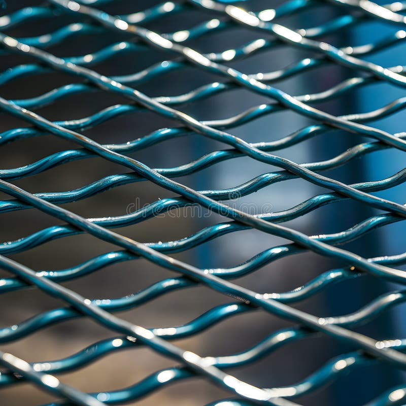 Metallic Wires Woven Together, Reflecting Light with a Hint of Blue ...