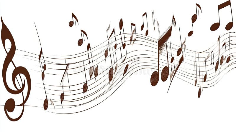 Intertwined Musical Notes and Dance Steps Create a Rhythm of Movement ...