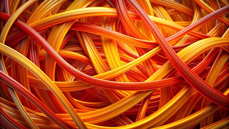 Intertwined Paths: a Symphony of Lines in Vibrant Hues AI Generated ...