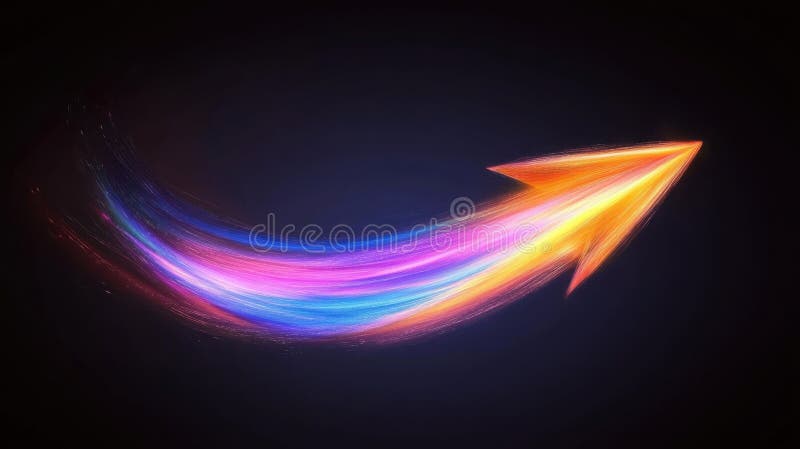 Intertwined Rays of Light in Arrow Formation: Abstract Concept of ...