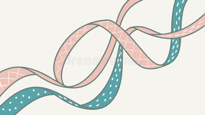 Intertwined Ribbons, Abstract Connection and Flow, Vector Design ...