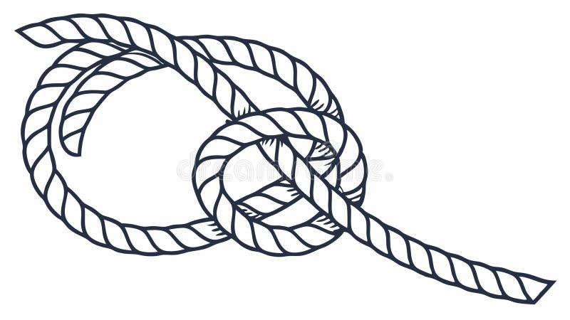 Intertwined Rope Knot. Strong Connection and Utility, Vector Design ...