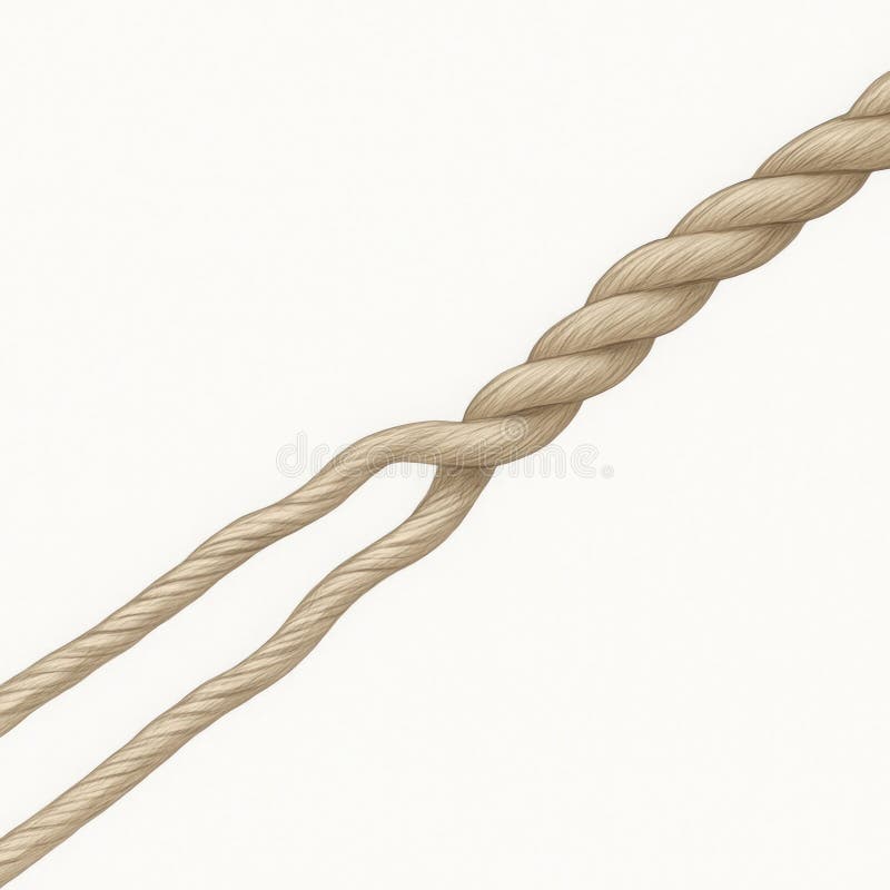 Intertwined Ropes Symbolizing Connection and Unity on a White ...