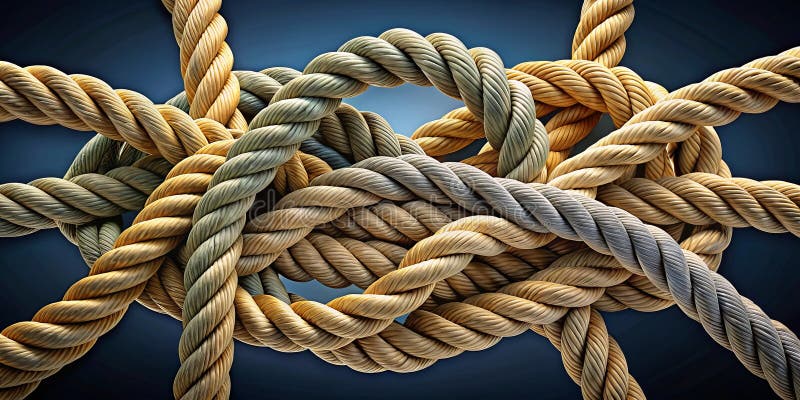 Intertwined Ropes a Visual Symphony of Strength and Vulnerability Stock ...