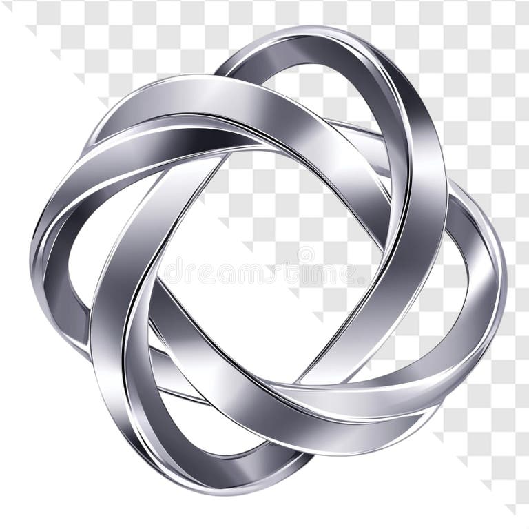 Intertwined Silver Rings a Symbol of Unity and Connection Stock Image ...