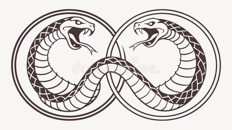 Intertwined Snakes Infinity Symbol, Ancient Wisdom, Vector Design ...