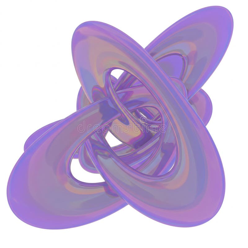 Intertwined Torus Shapes Showcasing a Smooth, Iridescent Surface with a ...