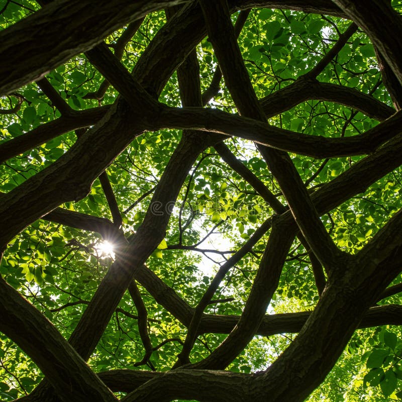 Intertwined Tree Branches Form a Complex Lattice, with Sunlight ...
