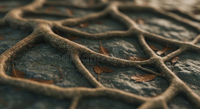Intertwined Tree Roots Spread Across a Rocky Surface, Creating an ...