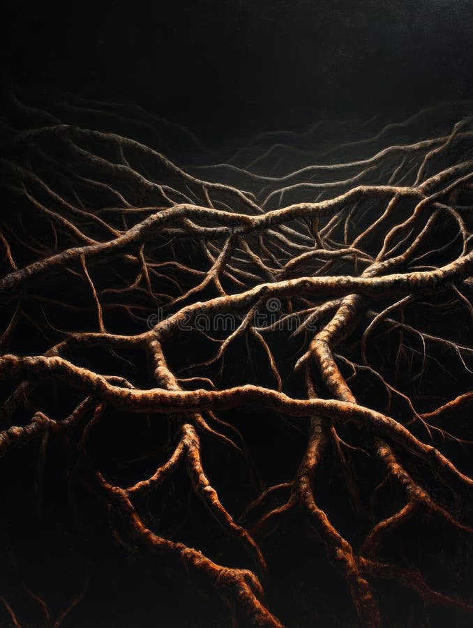 Intertwined Tree Roots Spread Wide Exposing a Complex Network of ...
