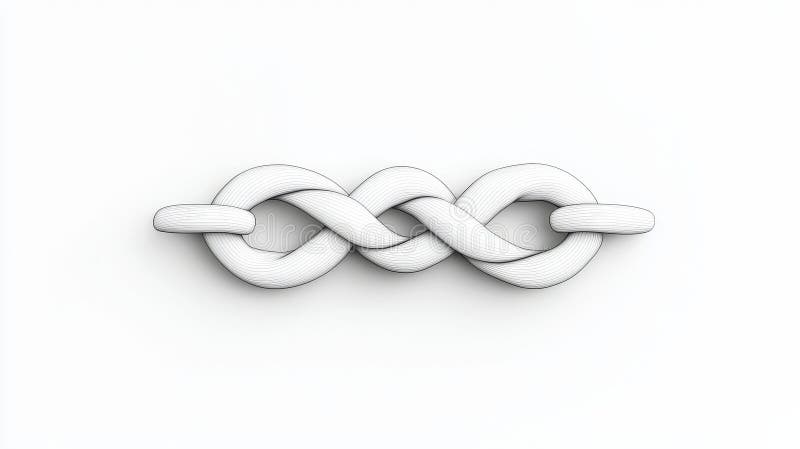 Intertwined White Knots on a Plain Background Representing Connection ...
