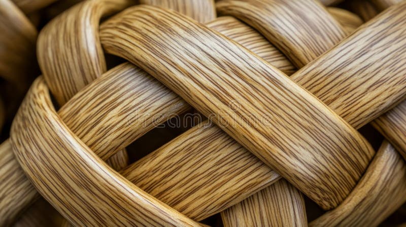 Intertwined Wooden Strips Creating a Complex Pattern Stock Illustration ...