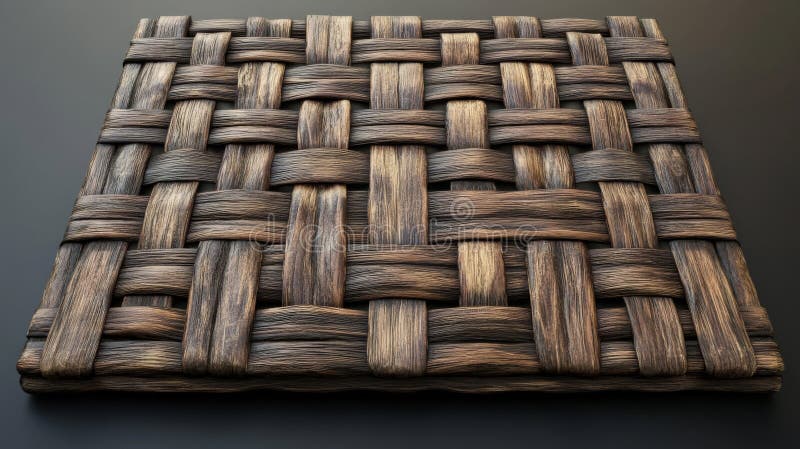 Intertwined Wooden Weave Pattern Stock Illustration - Illustration of ...