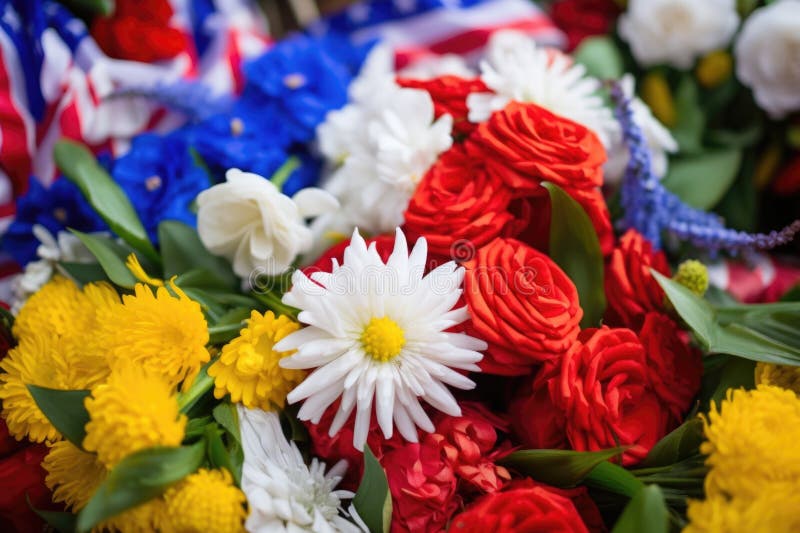 The Intertwining of Different National Flowers Stock Illustration ...