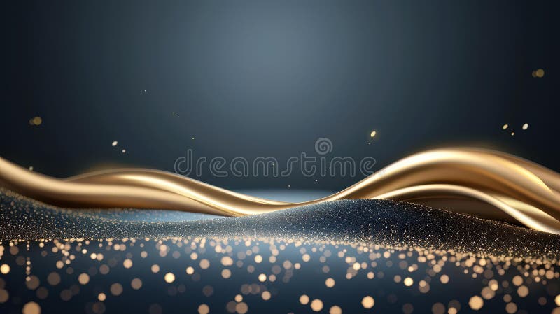 Elegant Abstract Background with Golden Threads and a Glowing Effect ...