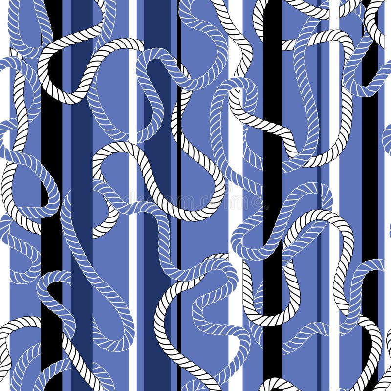 Vector Sea and Nautical Seamless Pattern. Vintage Old Marine Print ...