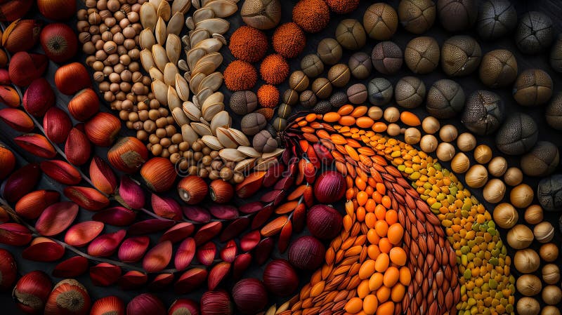 Intertwining Patterns Formed by the Seeds Creating Visual Interest ...