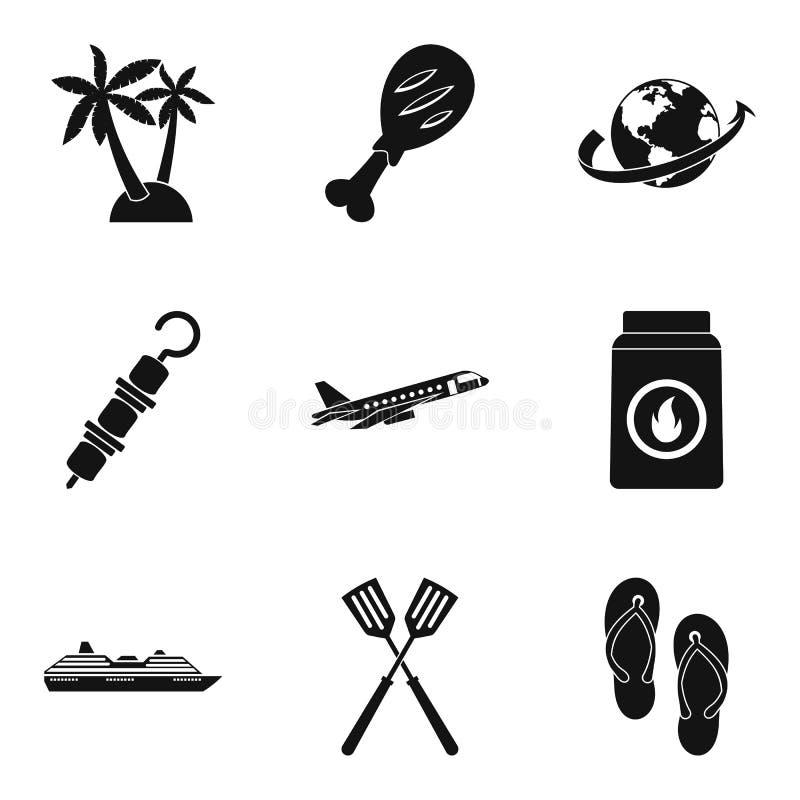 Interval Icons Set, Simple Style Stock Vector - Illustration of simple ...