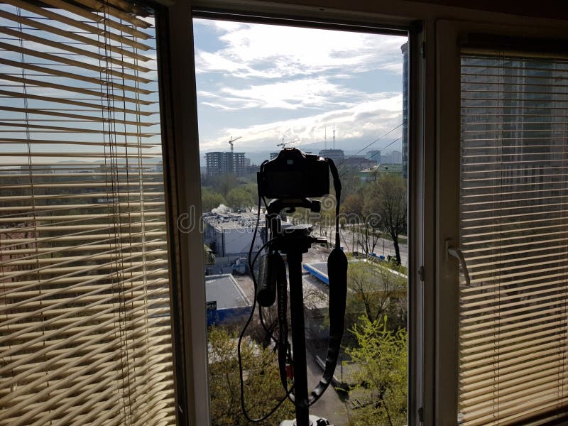 Interval Shooting from the Balcony. Stock Image - Image of light, blue ...