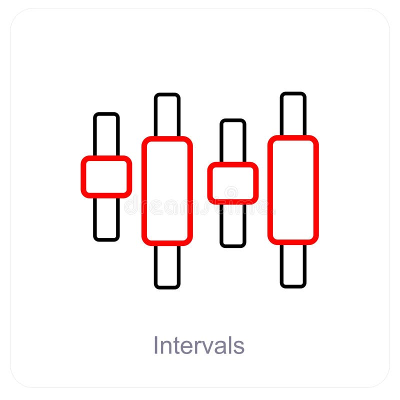 Intervals and Diagram Icon Concept Stock Illustration - Illustration of ...