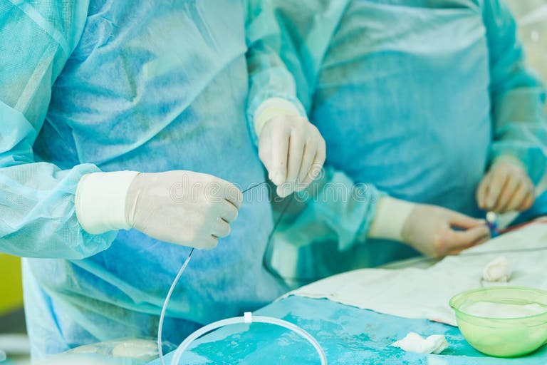 Interventional Radiology. Surgeon Radiologist at Operation during ...