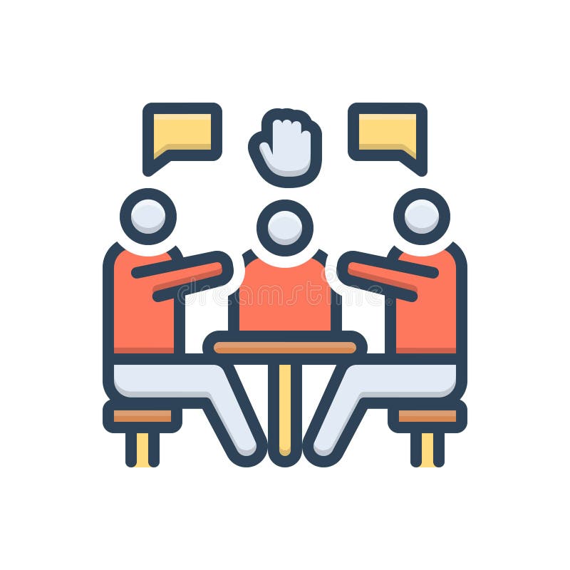 Color Illustration Icon Interventions, Interference and Mediation Stock ...