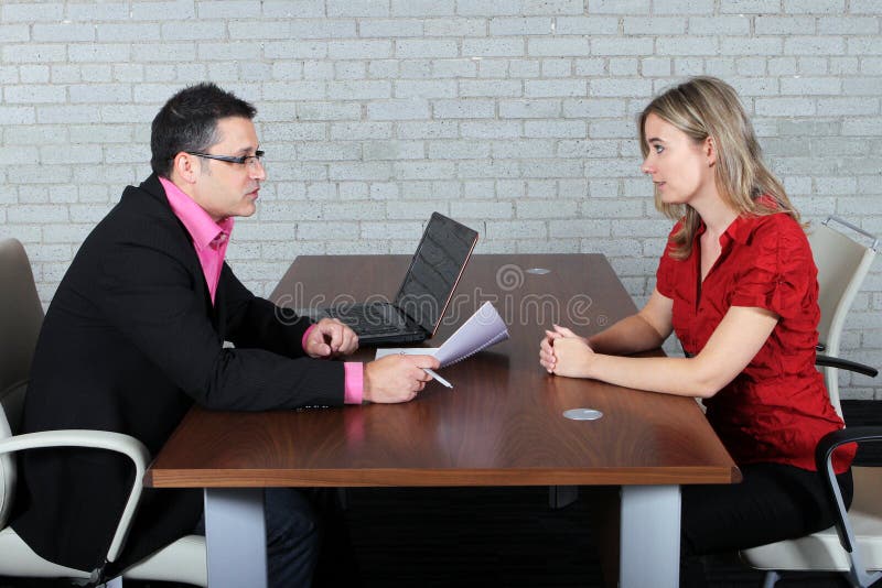 The interview stock photo. Image of businessmen, female - 21427208