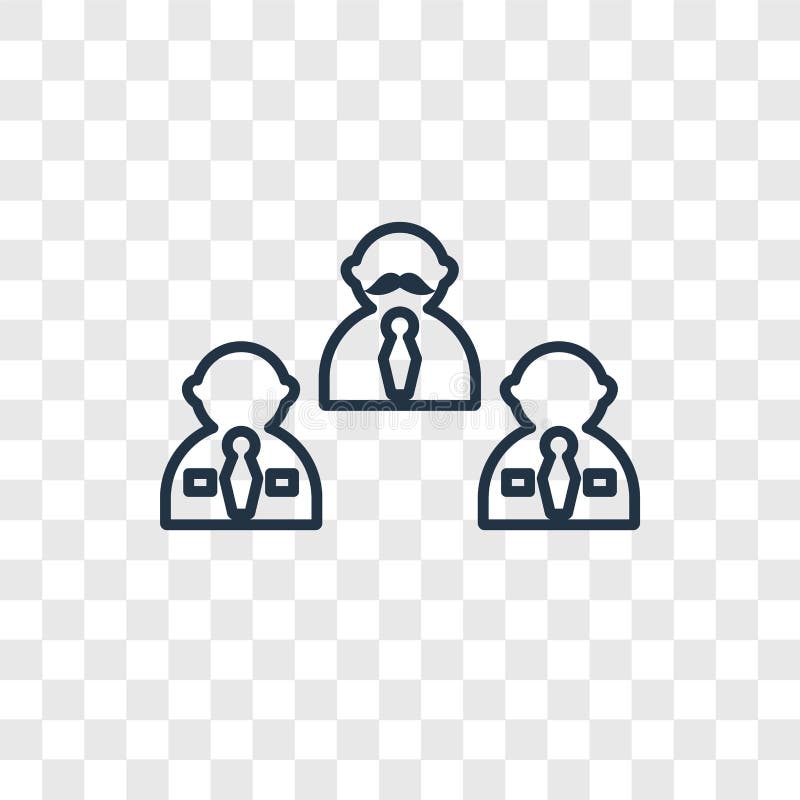 Interview Concept Vector Linear Icon Isolated On Transparent Background ...