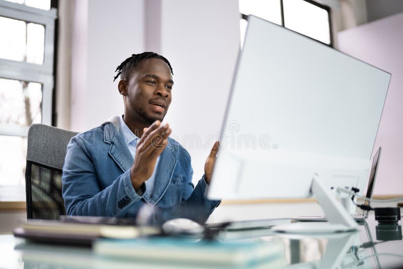 Interview Corporate Video Conference Training Stock Photo - Image of ...
