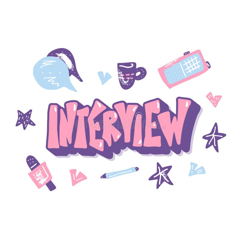 Interview Design Poster. Vector Illustration. Stock Vector ...