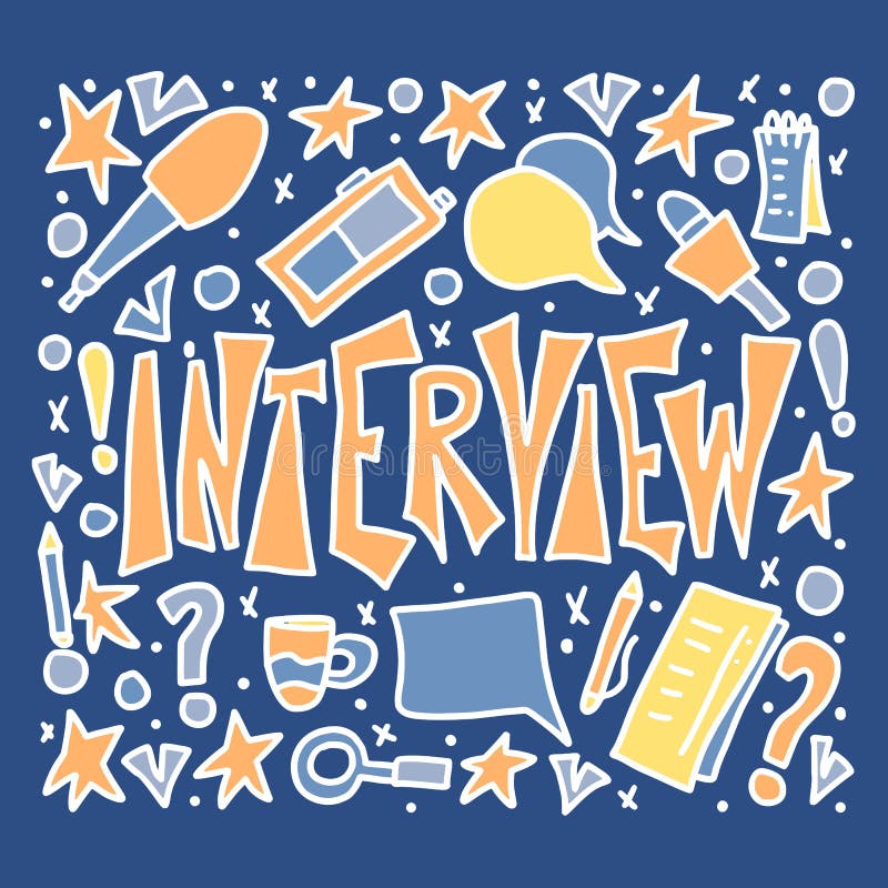 Interview Design Poster. Vector Illustration. Stock Vector ...