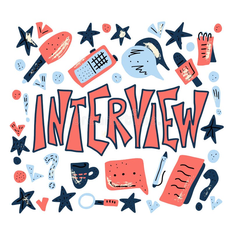 Interview Design Poster. Vector Illustration. Stock Vector ...