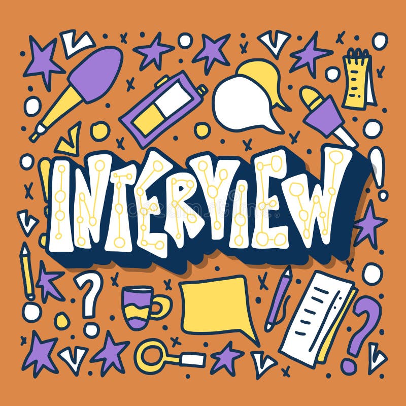 Interview Design Poster. Vector Illustration. Stock Vector ...