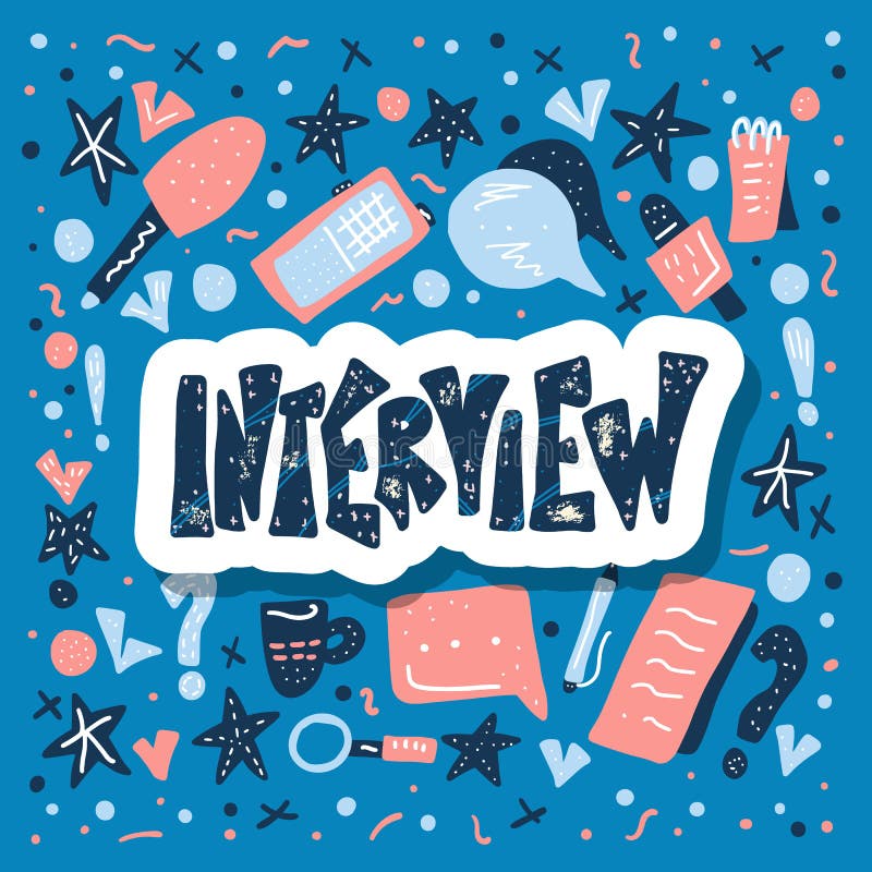Interview Design Poster. Vector Illustration. Stock Vector ...
