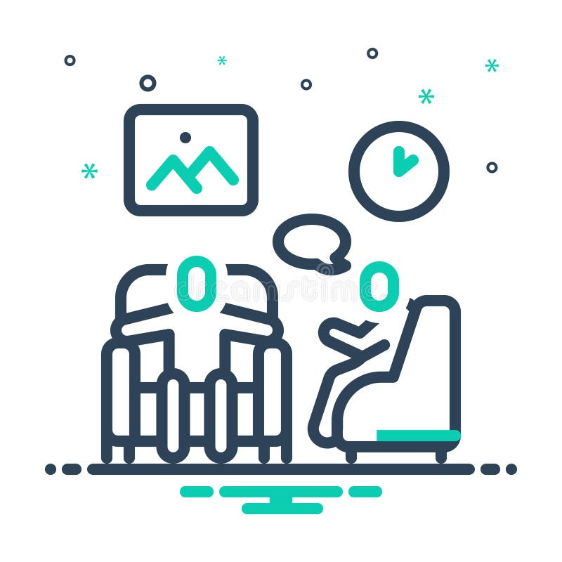 Mix Icon for Interview, Client and Meeting Stock Vector - Illustration ...